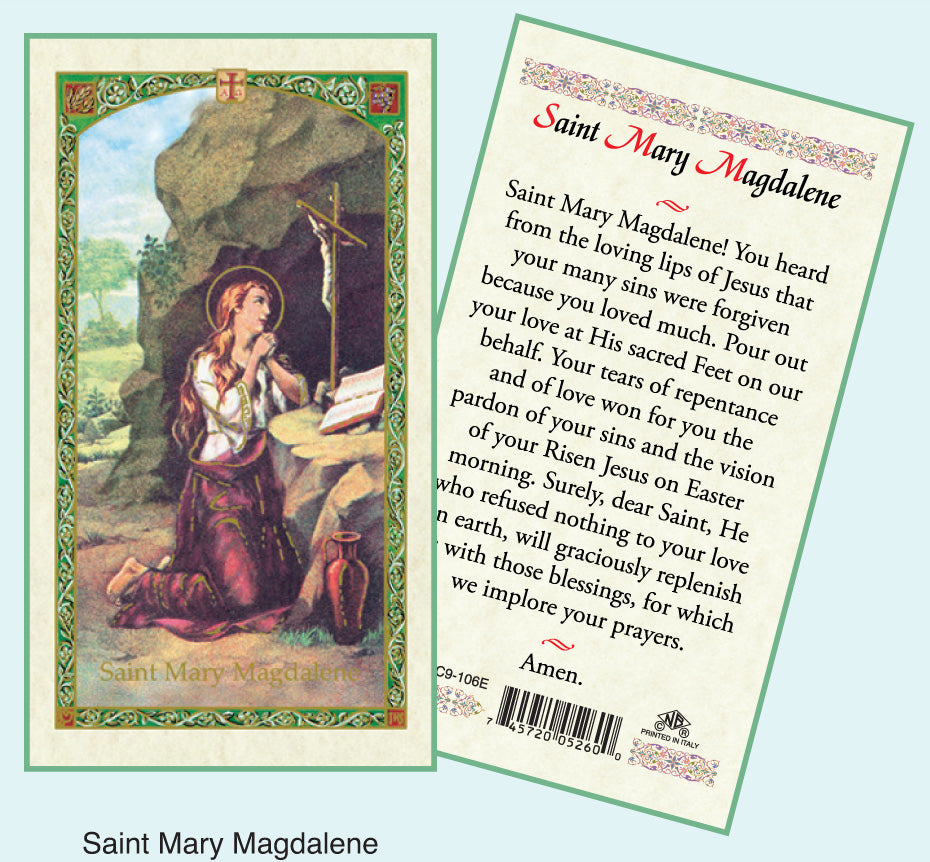 PRAYER CARD ST MARY MAGDALENE – Crosses & Medals