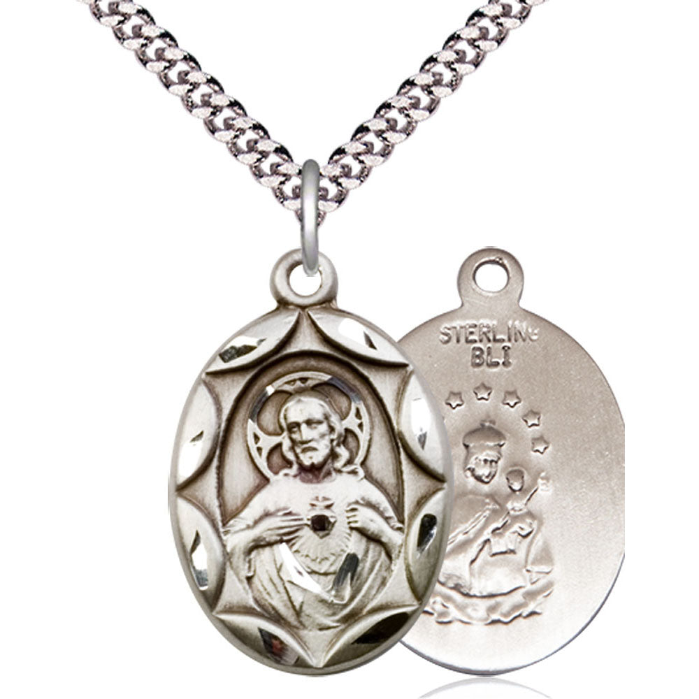 Sterling Silver Scapular Pendant - 0801SSS – Crosses & Medals