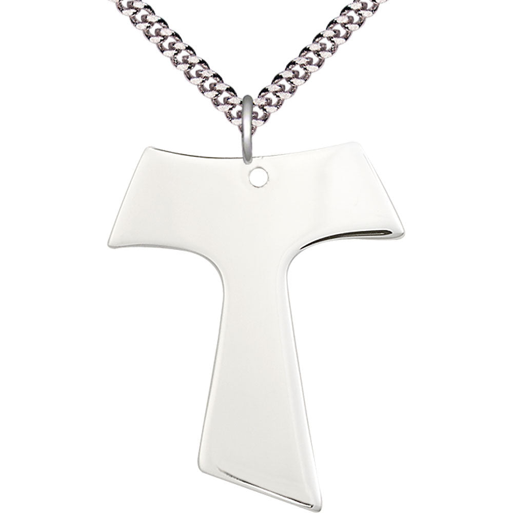Sterling Silver Tau Cross Pendant - 3950SS – Crosses & Medals