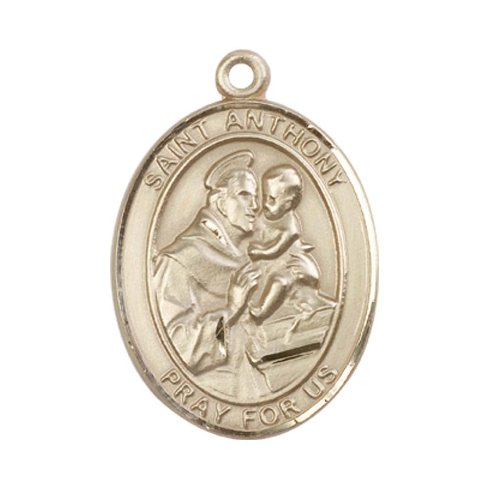 14kt Gold St. Anthony of Padua Medal - Large – Crosses & Medals