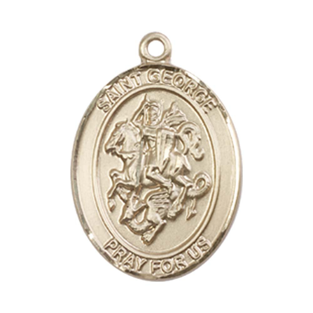 14kt Gold St. George Medal - Medium – Crosses & Medals