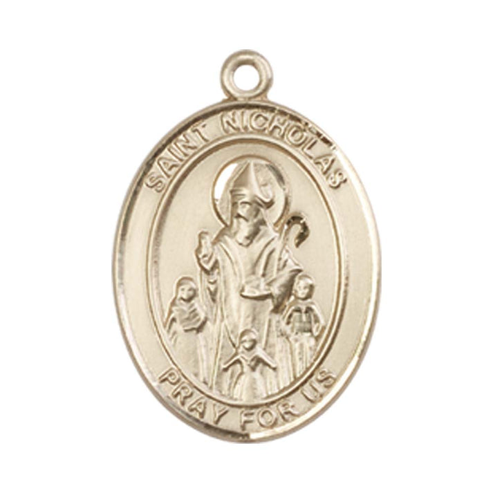 14kt Gold St. Nicholas Medal - Medium – Crosses & Medals