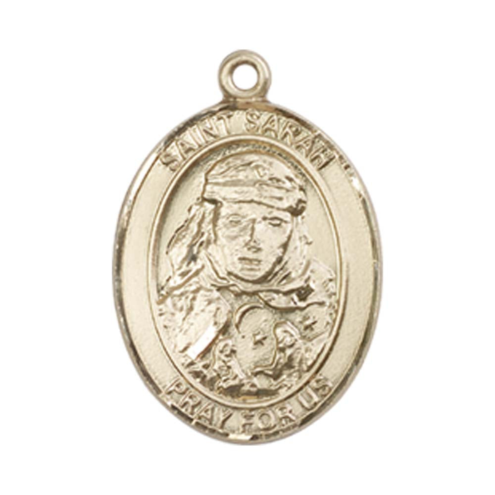 14kt Gold St. Sarah Medal - Medium – Crosses & Medals