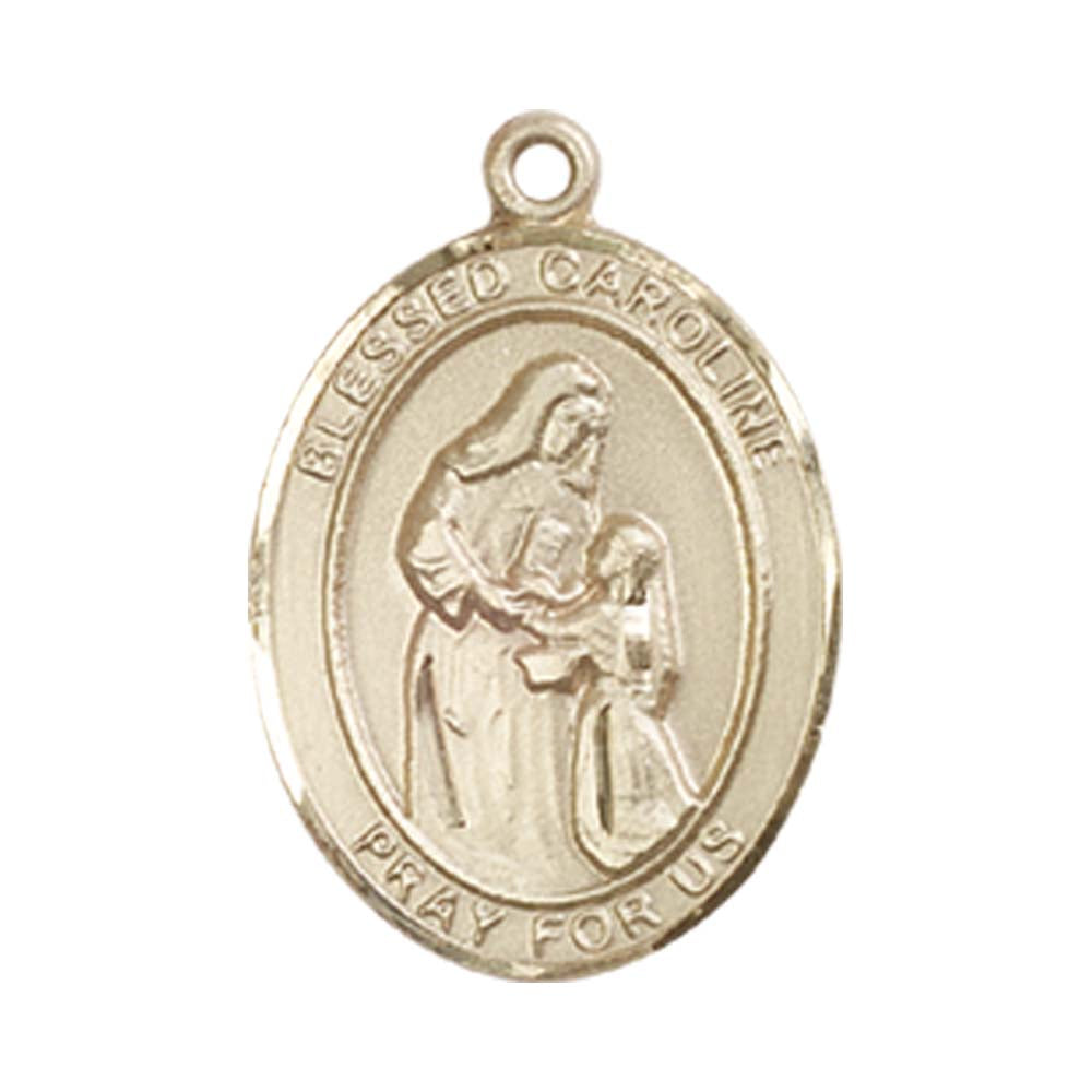 14kt Gold Blessed Caroline Gerhardinger Medal - Medium – Crosses & Medals