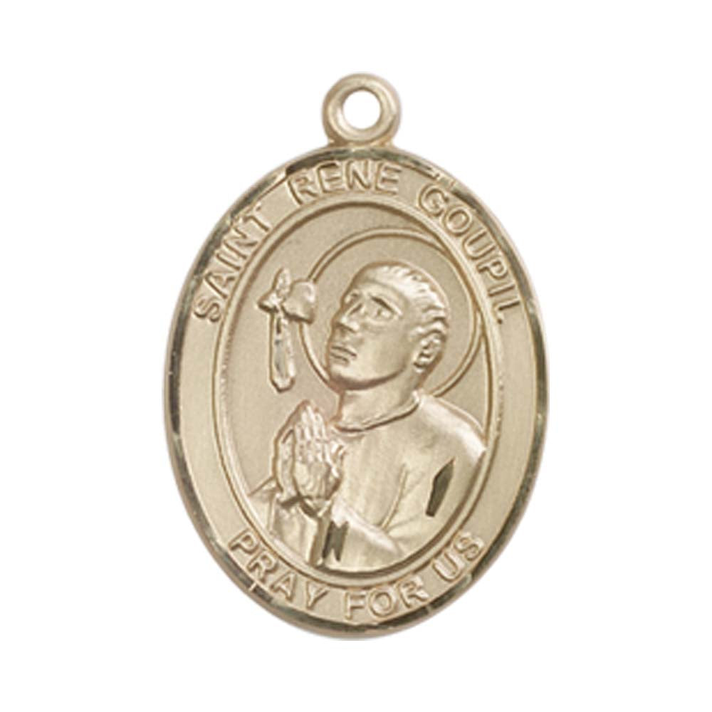 14kt Gold St. Rene Goupil Medal - Medium – Crosses & Medals