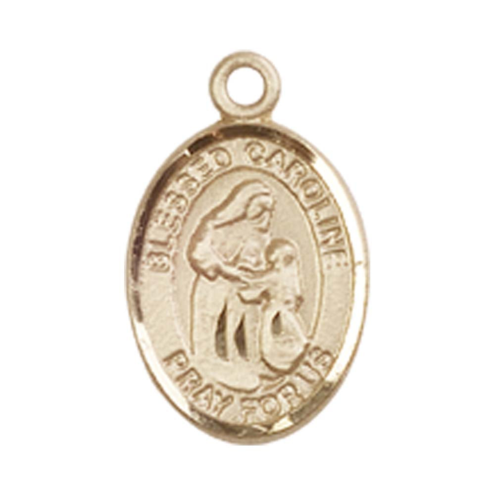 14kt Gold Blessed Caroline Gerhardinger Medal - Small – Crosses & Medals