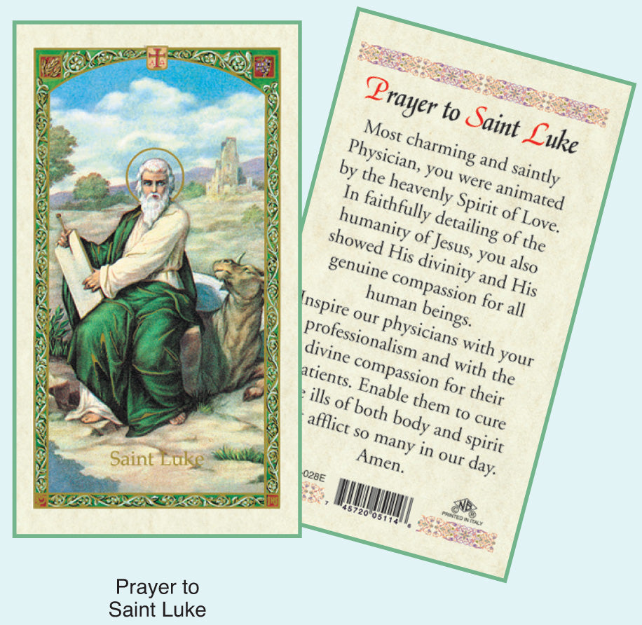 PRAYER CARD ST LUKE APOSTLE – Crosses & Medals
