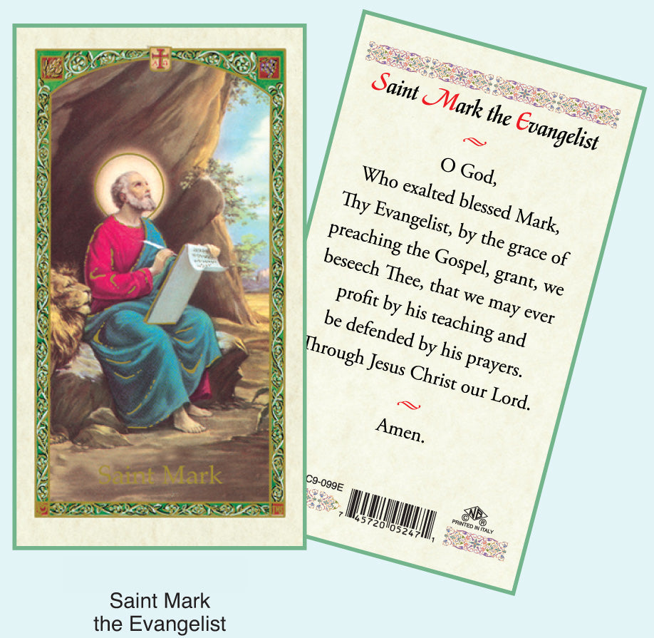 PRAYER CARD ST MARK – Crosses & Medals