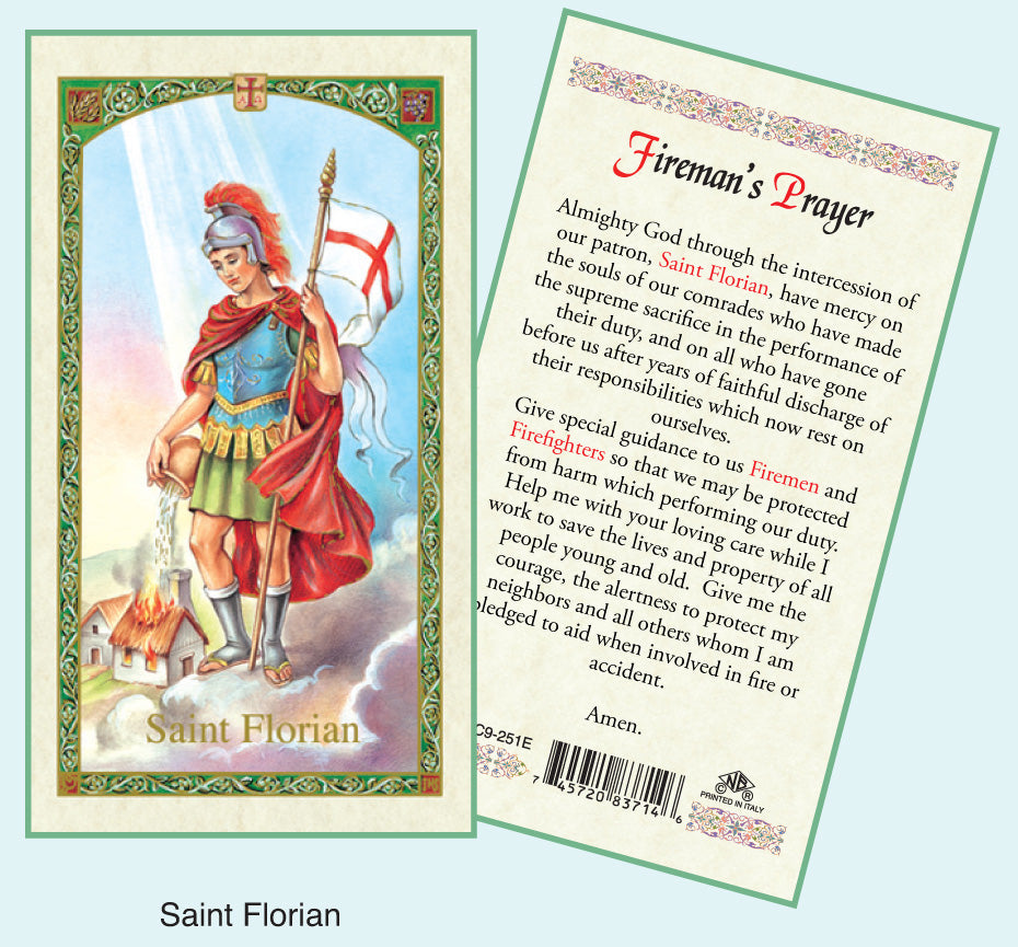 PRAYER CARD ST FLORIAN – Crosses & Medals